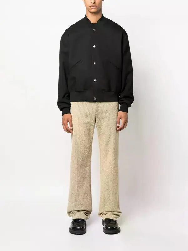 JIL SANDER Plain Cotton Bomber Jacket