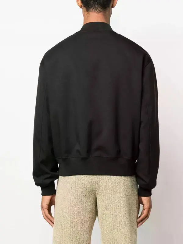 JIL SANDER Plain Cotton Bomber Jacket