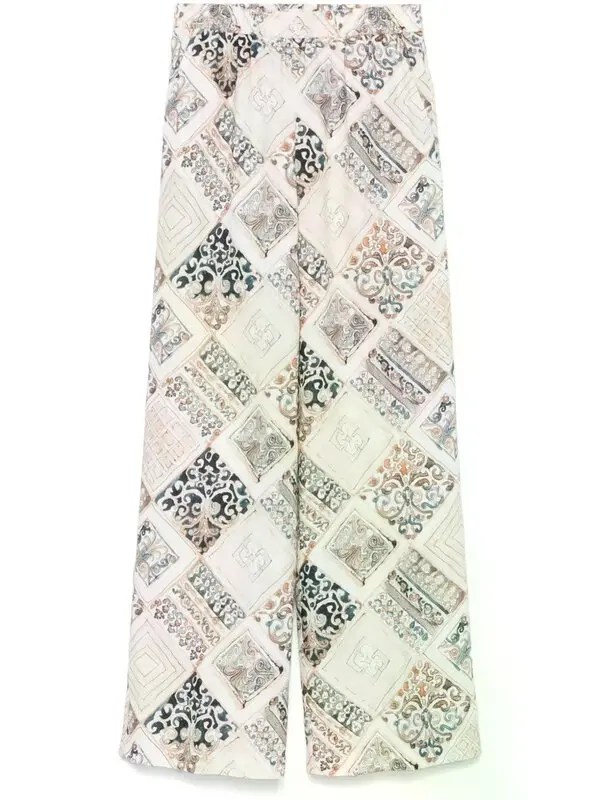 Eleventy Linen Trousers - Neutrals