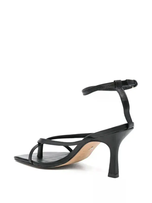 ANDREA CARRANO 85mm Leather Sandals - Black