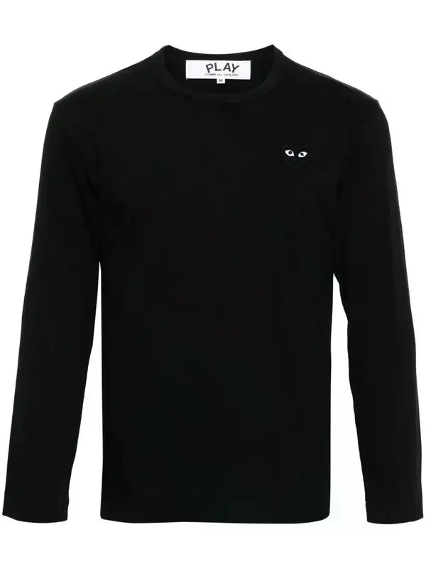 Play Comme Des Garcon Long Sleeve T-shirt With Heart Patch