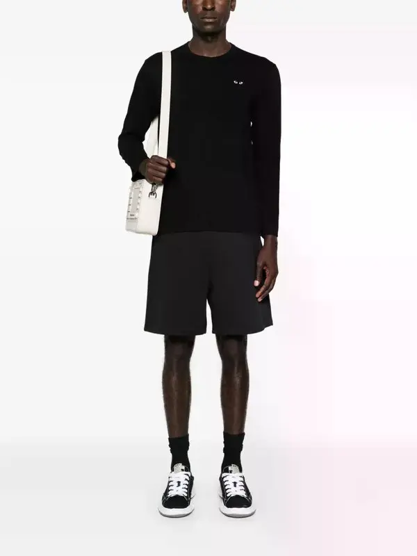 Play Comme Des Garcon Long Sleeve T-shirt With Heart Patch