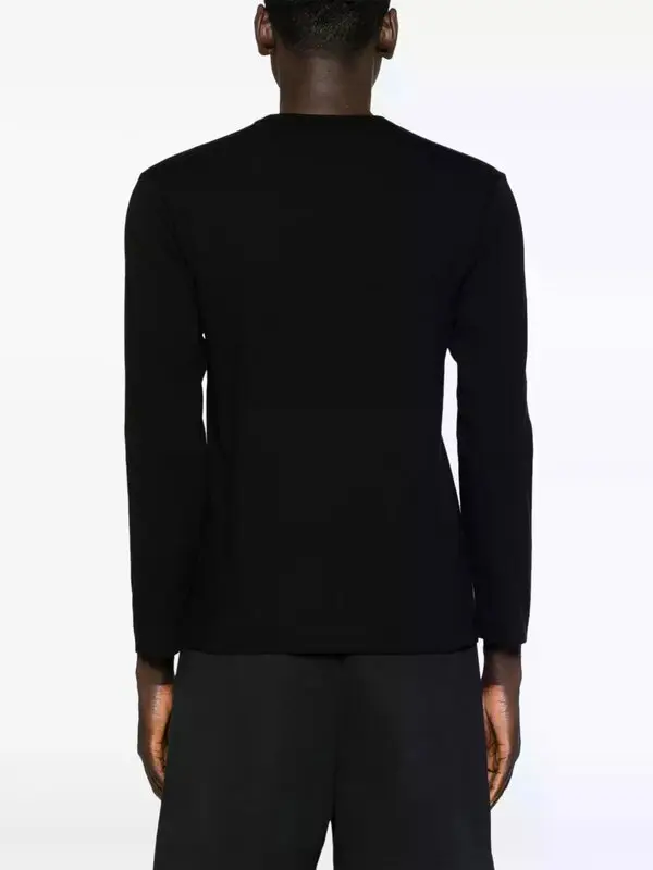 Play Comme Des Garcon Long Sleeve T-shirt With Heart Patch