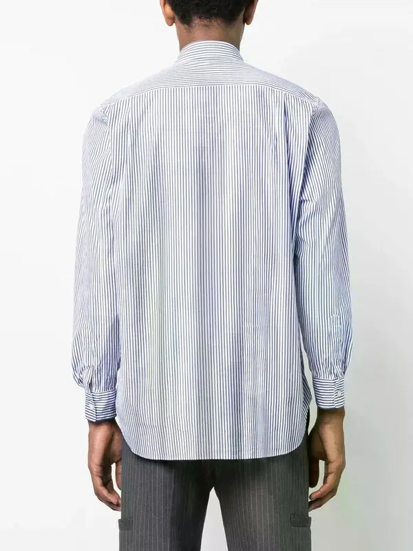 Play Comme Des Garcon Embroidered-logo Striped Shirt