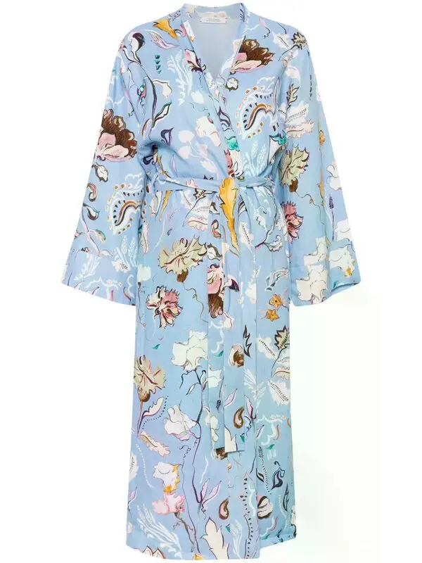 Dorothee Schumacher Floral Power Coat - Blue