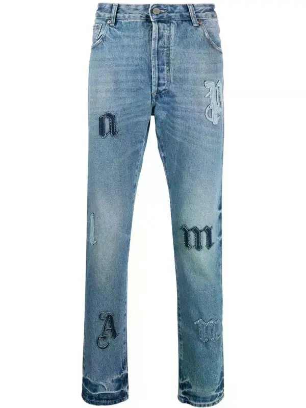 Palm Angels Logo-patch Straight Jeans