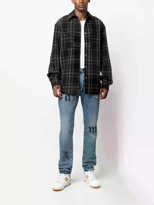 Palm Angels Logo-patch Straight Jeans