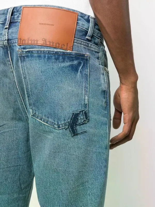 Palm Angels Logo-patch Straight Jeans