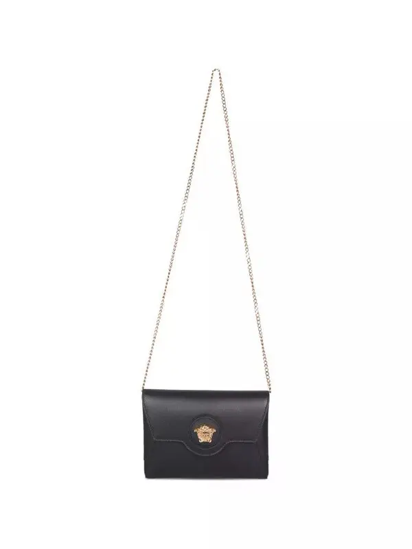 Versace Medusa Plaque Leather Crossbody Bag