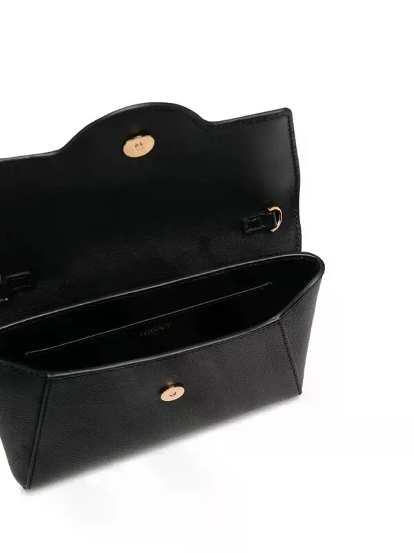 Versace Medusa Plaque Leather Crossbody Bag
