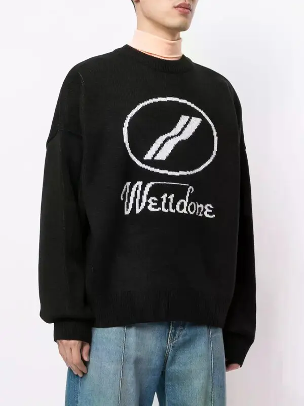 We11Done Logo Intarsia Jumper