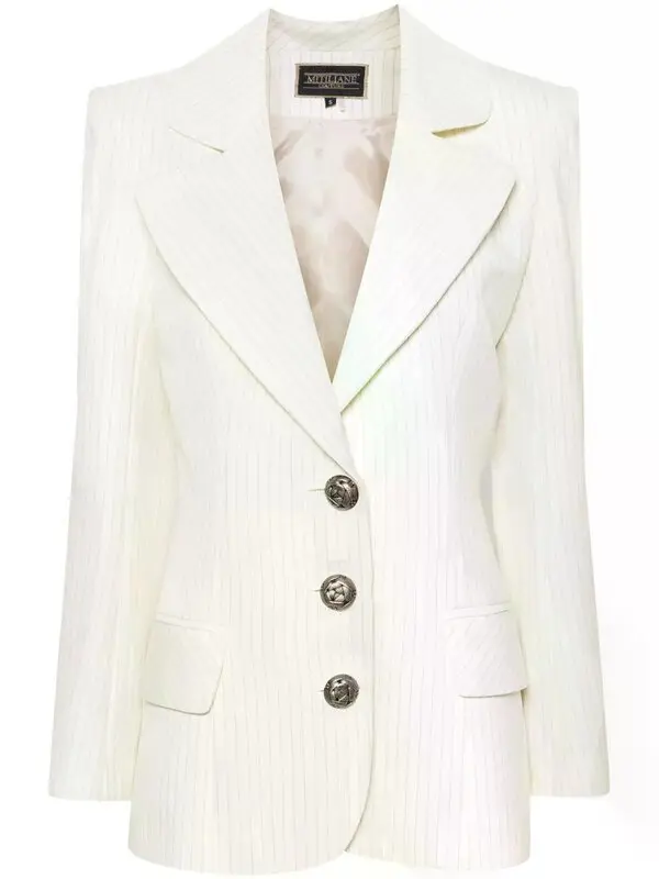 MITILIANE COUTURE Pinstriped Twill Weave Blazer