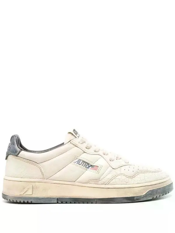 AUTRY Super Vintage Distressed Sneakers - Neutrals
