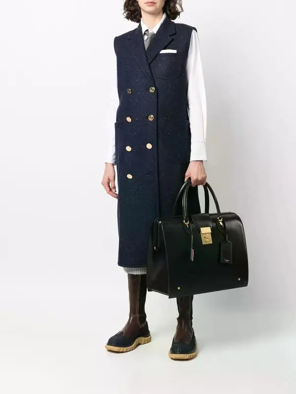 Thom Browne Structured Box Bag - Brown