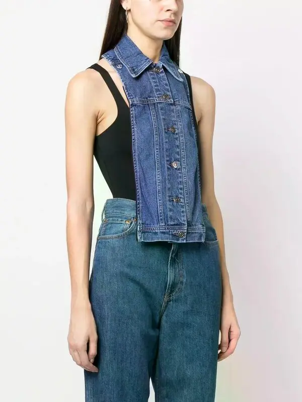 Veronica Beard Button-front Denim Vest
