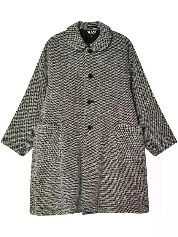 Comme Des Garçons Herringbone Single-breasted Coat