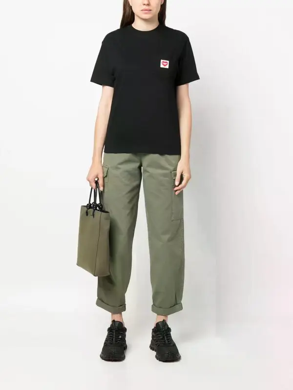 Carhartt Work In Progress Organic Cotton T-shirt With Logo Patch - Black