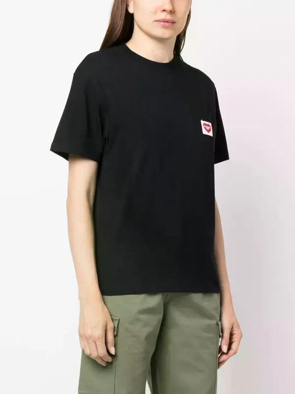 Carhartt Work In Progress Organic Cotton T-shirt With Logo Patch - Black
