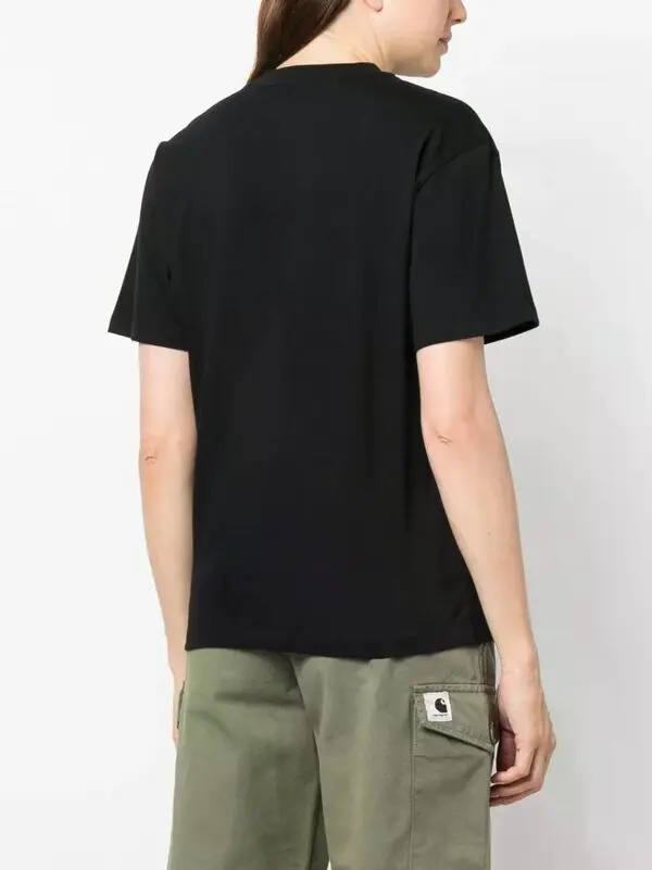 Carhartt Work In Progress Organic Cotton T-shirt With Logo Patch - Black