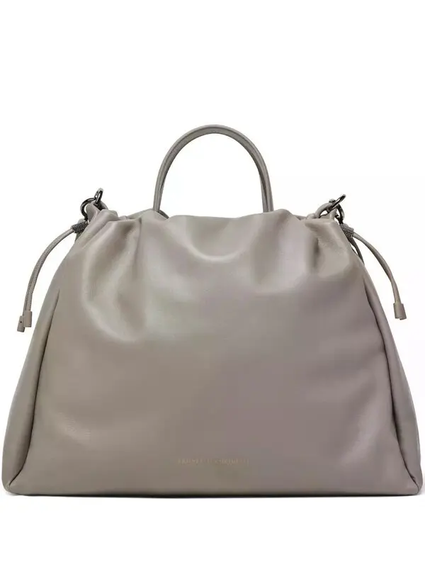 Brunello Cucinelli Mellow Leather Tote Bag