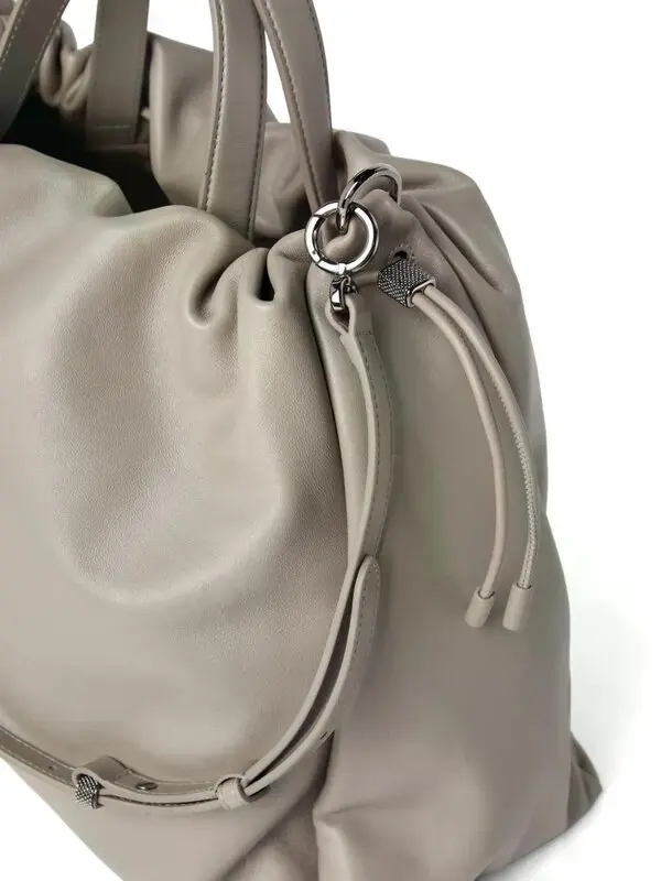 Brunello Cucinelli Mellow Leather Tote Bag