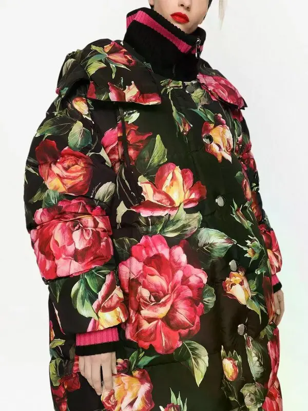 Dolce & Gabbana Floral-print Down Jacket