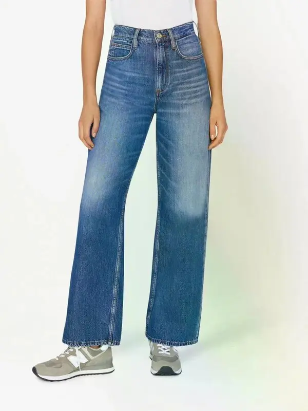 FRAME High-rise Straight Jeans