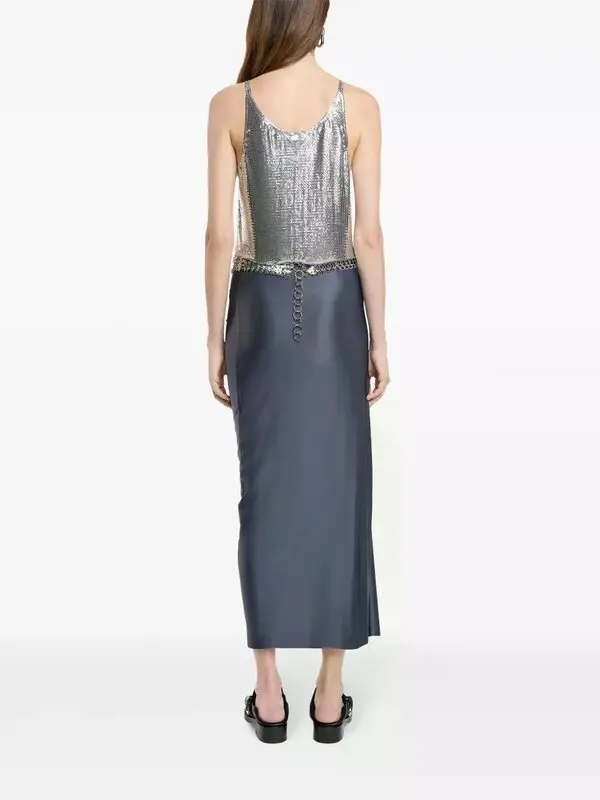 Rabanne Draped Detail Skirt - Blue