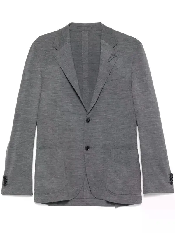 LARDINI Single-breasted Blazer - Grey