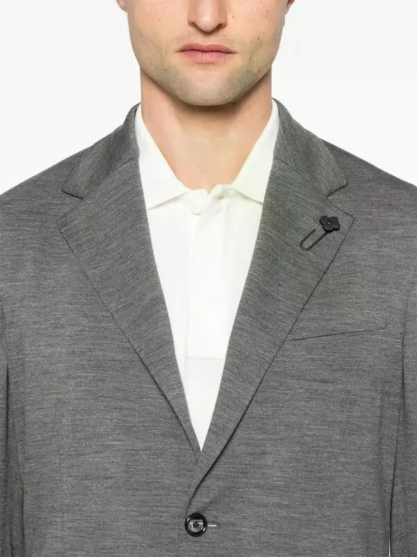 LARDINI Single-breasted Blazer - Grey
