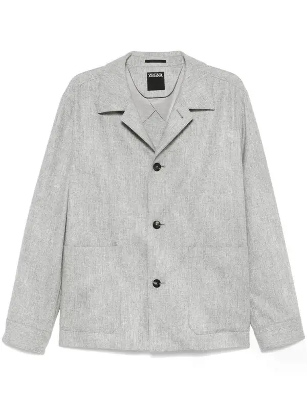 Zegna Wool Interlock Twill Weave Jacket