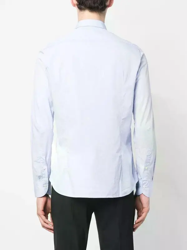 TINTORIA MATTEI 954 Long-sleeved Cotton Shirt - Blue