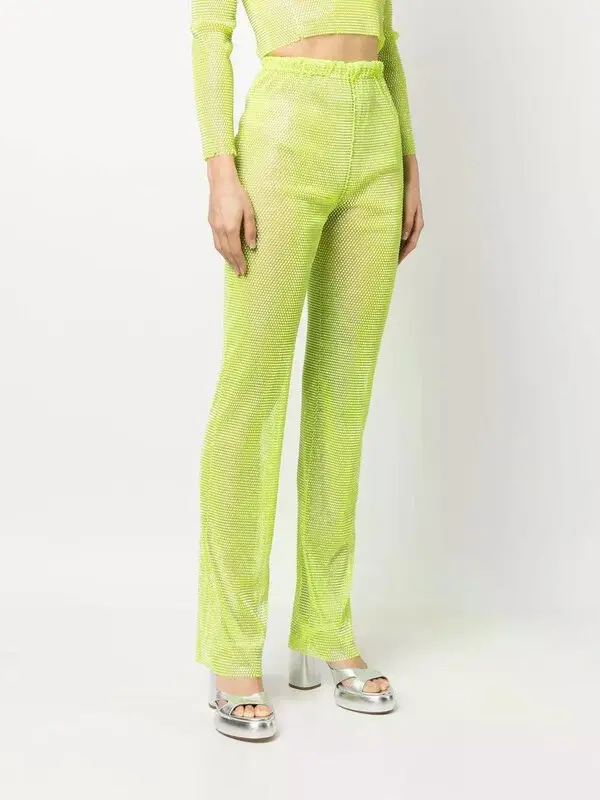 SANTA BRANDS Rhinestone Embellished Straight Leg Trousers