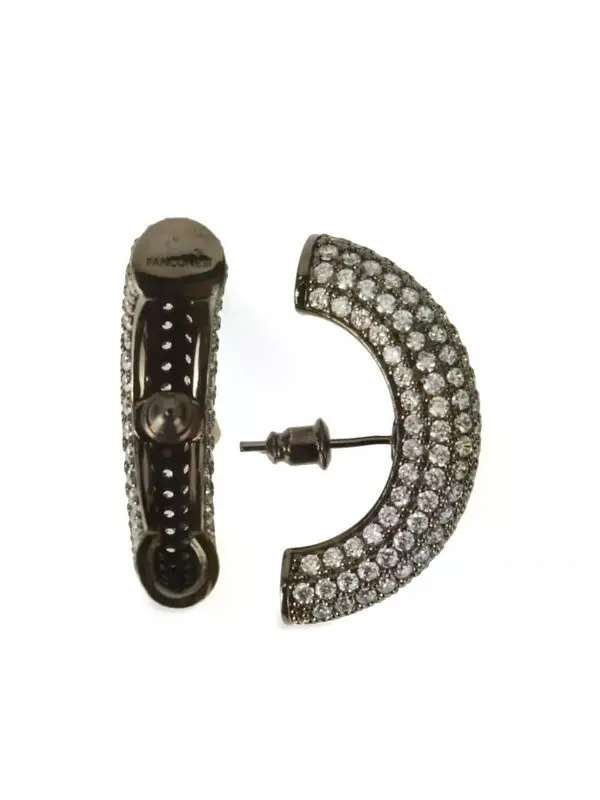 PANCONESI Cubic Zirconia Half-hoop Earrings