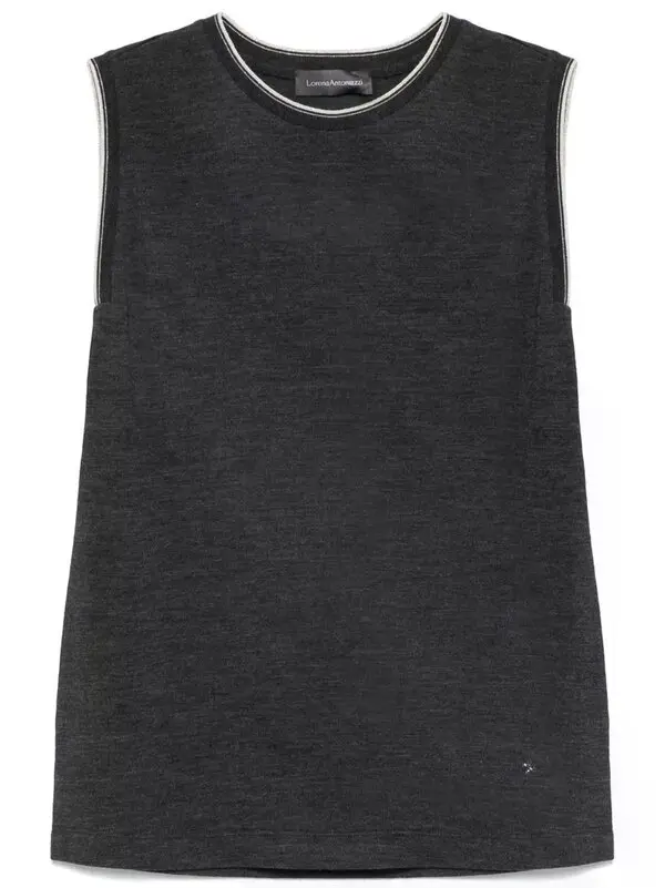 Lorena Antoniazzi Contrast-trim Tank Top - Grey