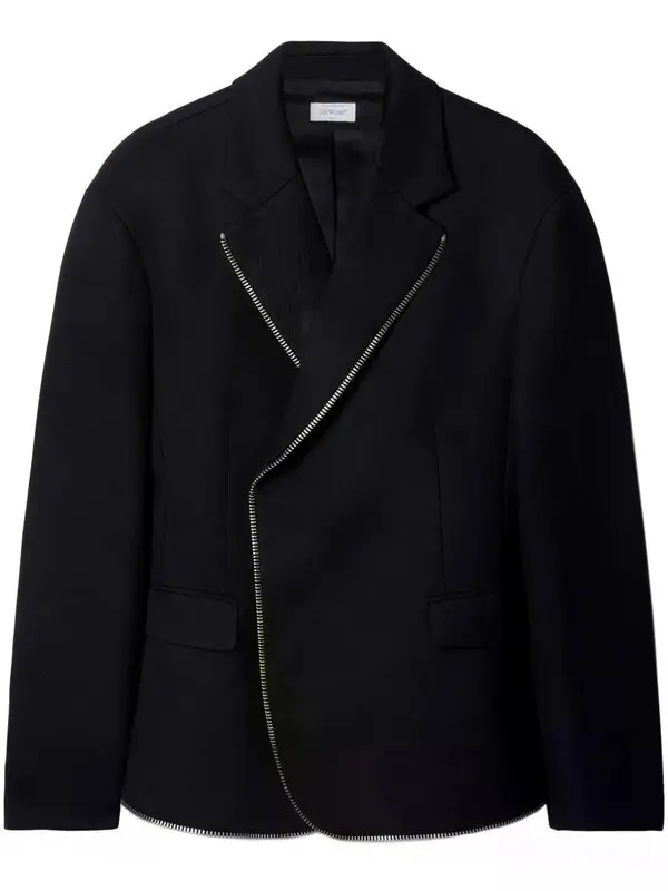 Off-White Zip-trim Virgin Wool Blazer
