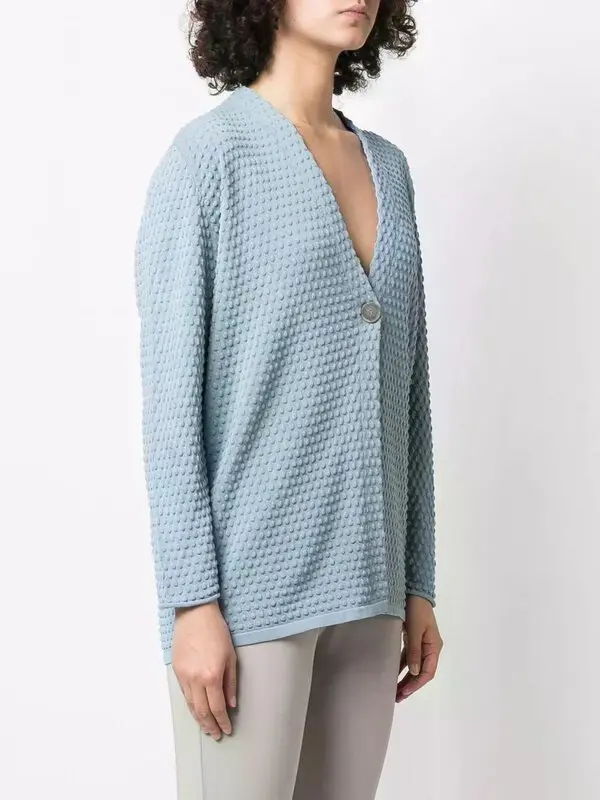 LE TRICOT PERUGIA Textured Button-front Cardigan