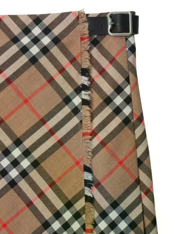 Burberry Checkered Wool-blend Skirt