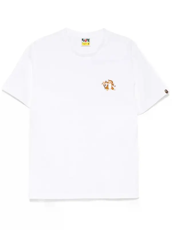 A BATHING APE Embroidered T-shirt - White
