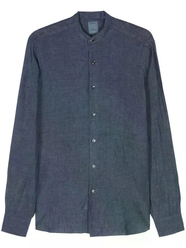 BARBA NAPOLI Long-sleeve Linen Shirt