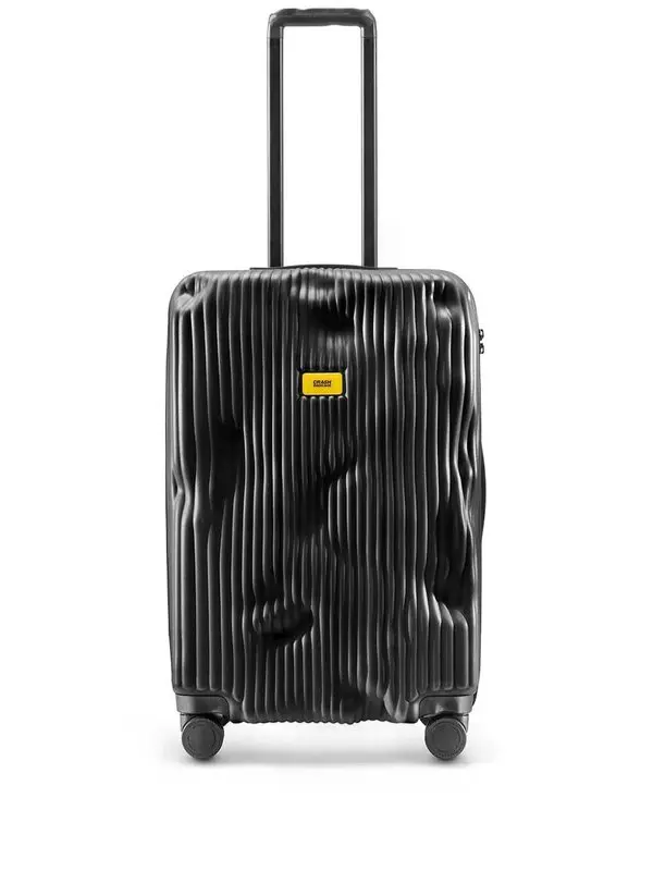 CRASH BAGGAGE Stripe Suitcase - Black