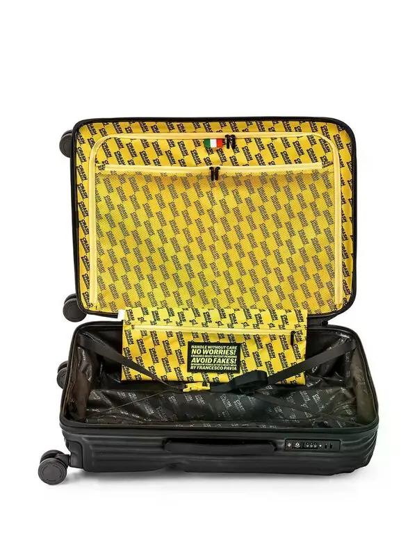 CRASH BAGGAGE Stripe Suitcase - Black