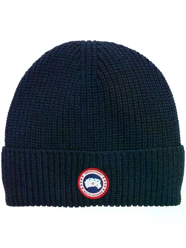Canada Goose Arctic Disc Ribbed-knit Beanie - Blue