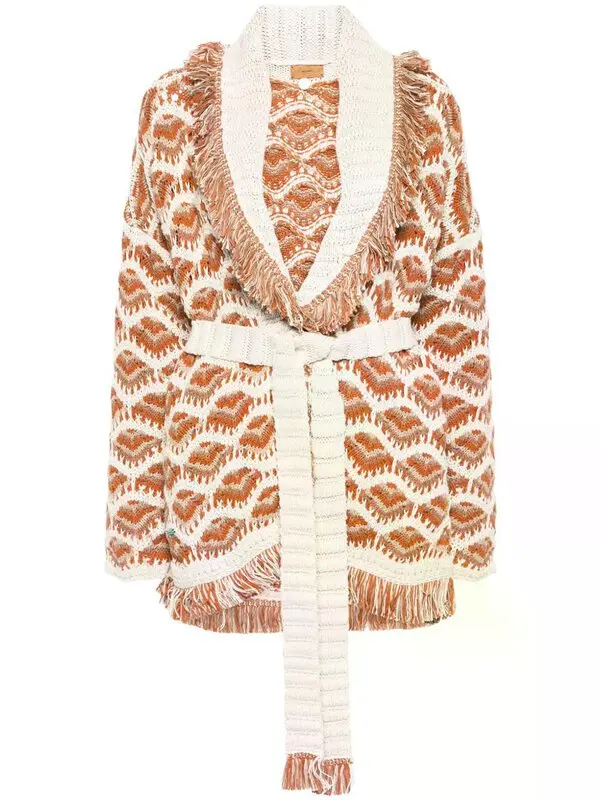 Alanui Hawa Mahal Patterned-intarsia Cardigan