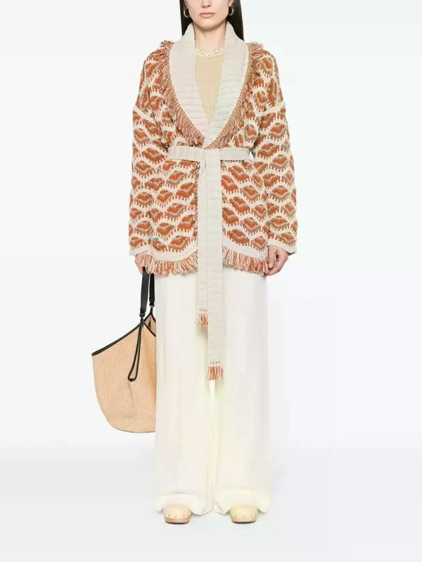 Alanui Hawa Mahal Patterned-intarsia Cardigan