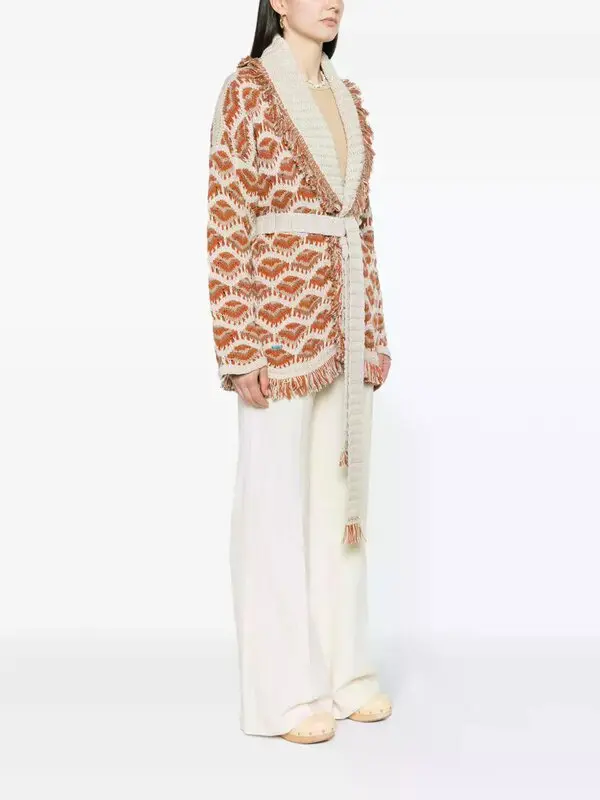Alanui Hawa Mahal Patterned-intarsia Cardigan