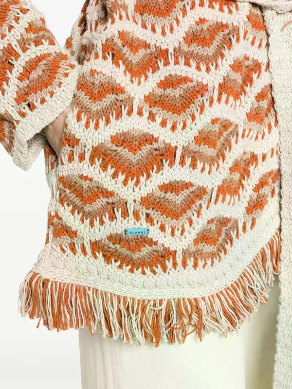 Alanui Hawa Mahal Patterned-intarsia Cardigan