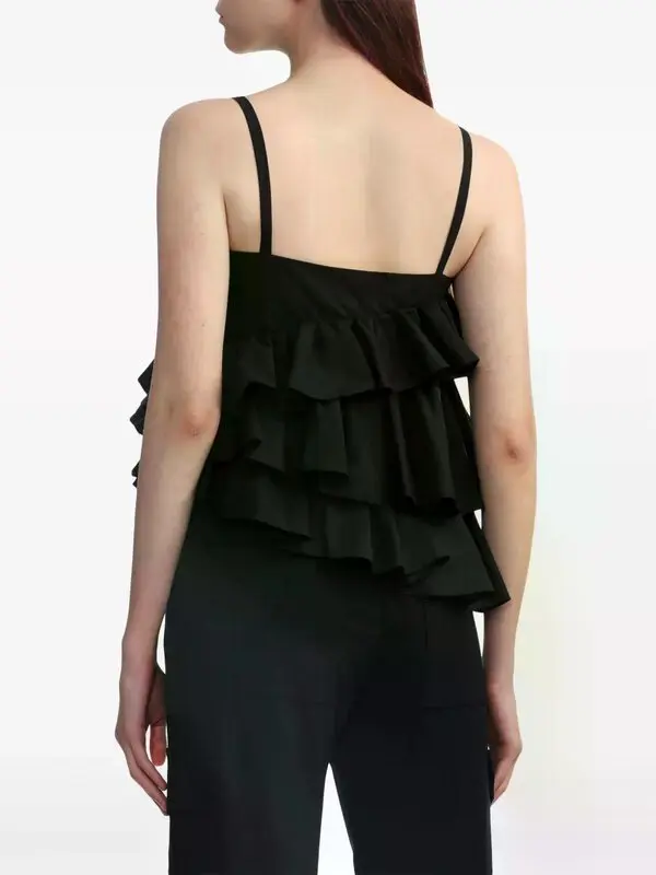 MSGM Asymmetric Ruffle Top