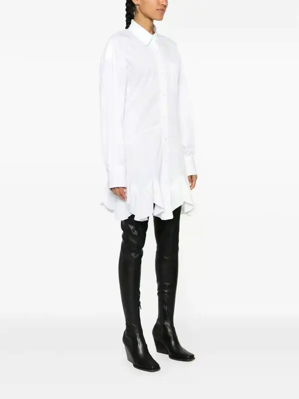 Stella McCartney Logo-embroidered Poplin Mini Dress