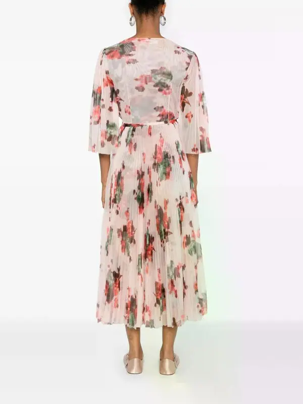 Philosophy Di Lorenzo Serafini Floral Print Pleated Maxi Dress